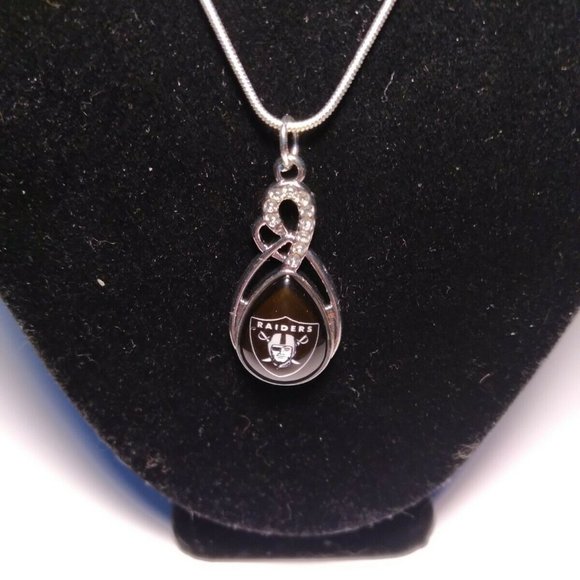 NFL | Jewelry | Las Vegas Raiders Nfl Charm W 925 Chain New | Poshmark